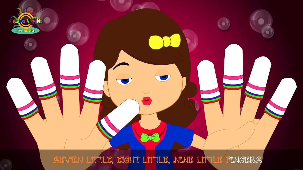 Ten Little Fingers | Nursery Rhymes with Lyrics | 10 Little Fingers ...