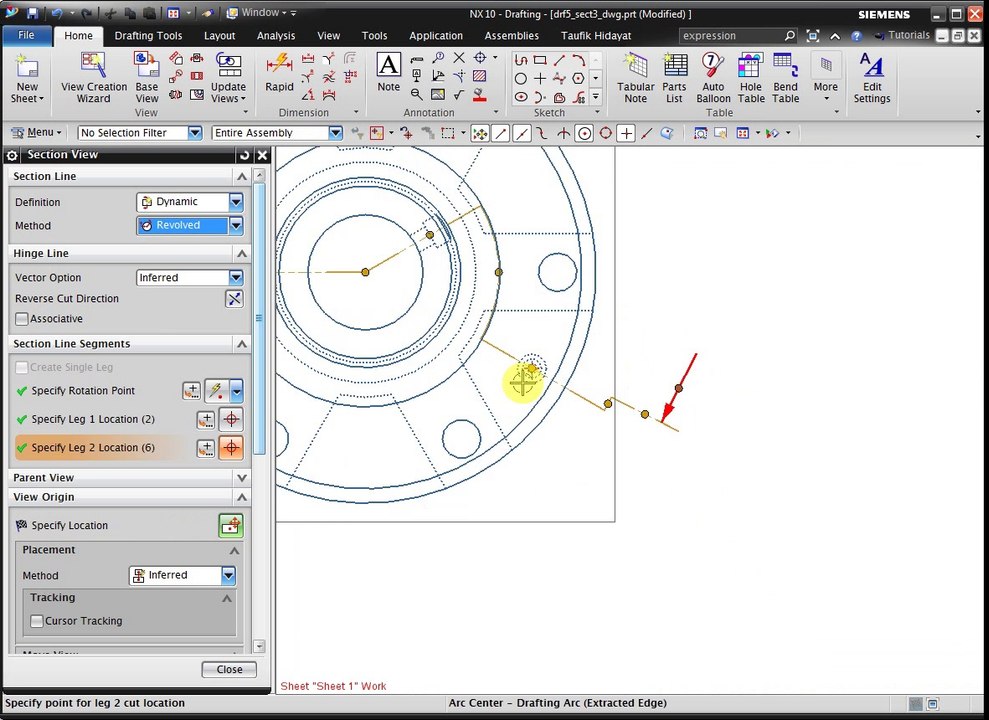 NX 2D Drafting : Create a revolved section view - video Dailymotion