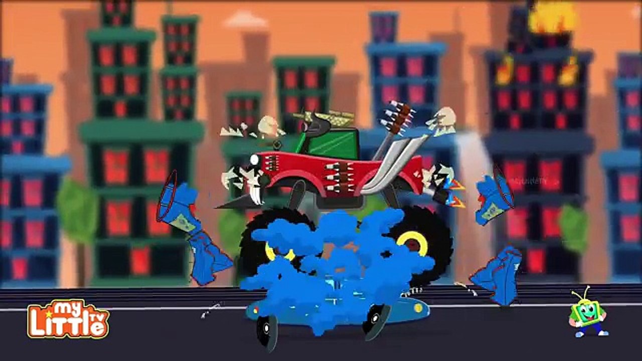 Police Car War | Scary Monster Truck | Good vs Evil | Kids Video ...