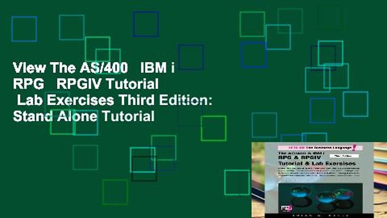 View The AS/400 IBM i RPG RPGIV Tutorial Lab Exercises Third Edition ...