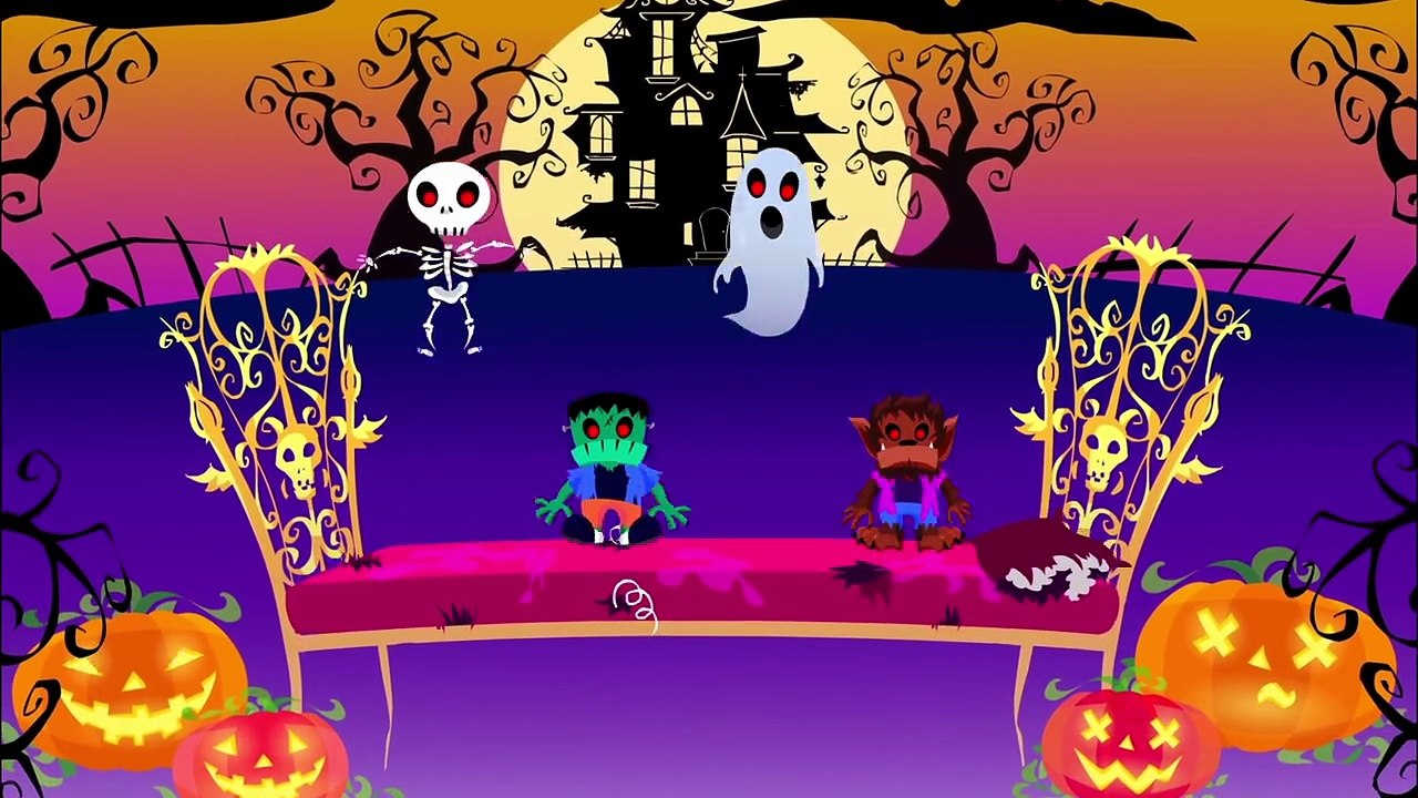 5 Little Monsters Jumping on The Bed | Halloween Songs | by Little ...