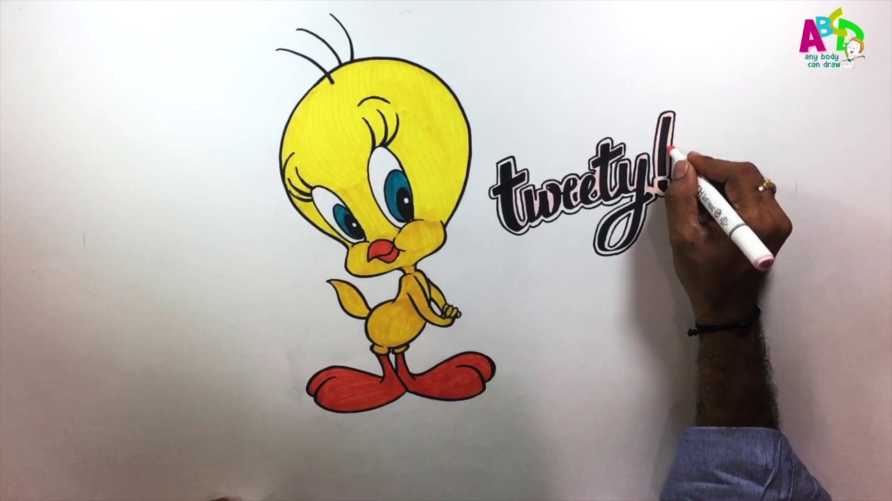 How to Draw Tweety II Learn to Draw & Color Tweety in easy steps # ...