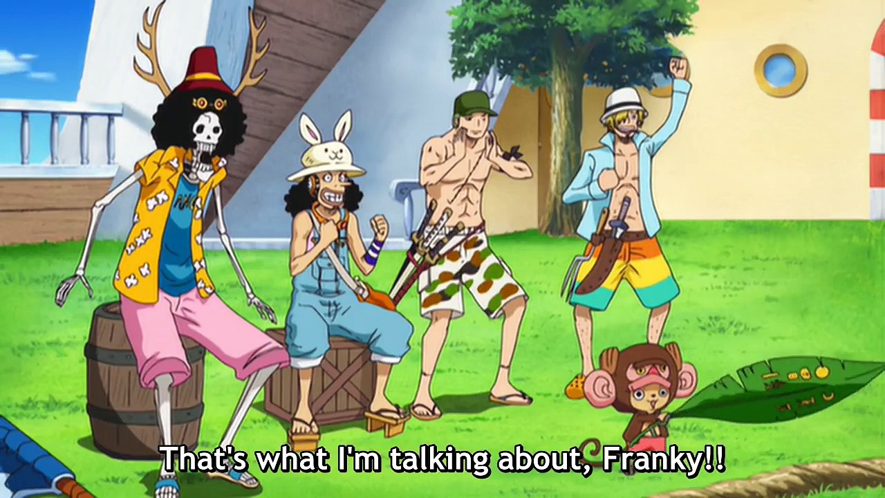 One Piece - Luffy Vs Franky [Sumo Fight] [Funny Moment] [HD ...