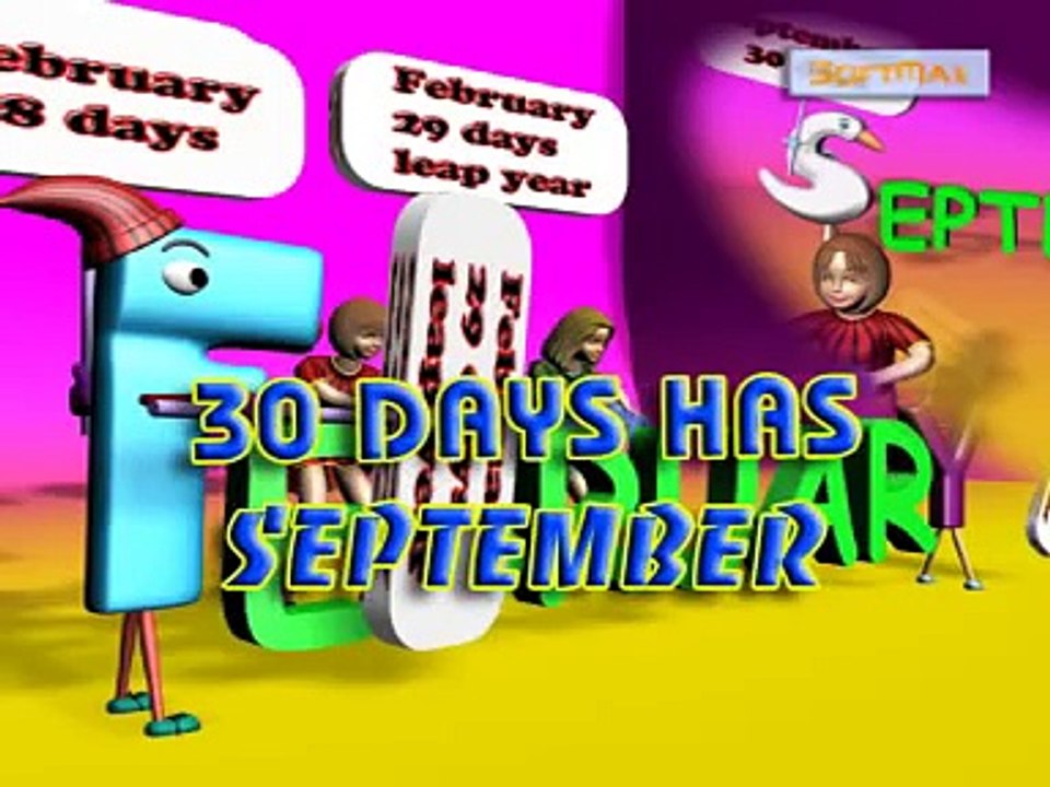 30 days has september Nursery Rhymes – Видео Dailymotion