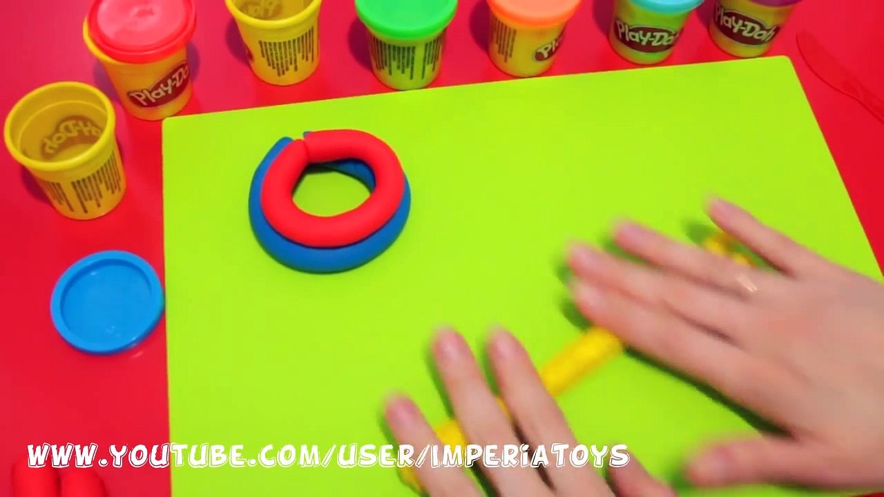Baby Rainbow Pyramid Play Doh How To Make PYRAMID with Playdough Color ...