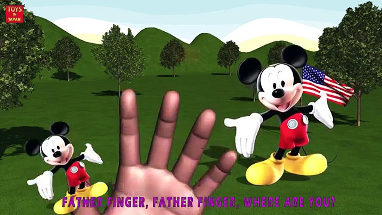 MICKEY MOUSE Finger Family | Nursery Rhymes for Children | 3D Animation ...