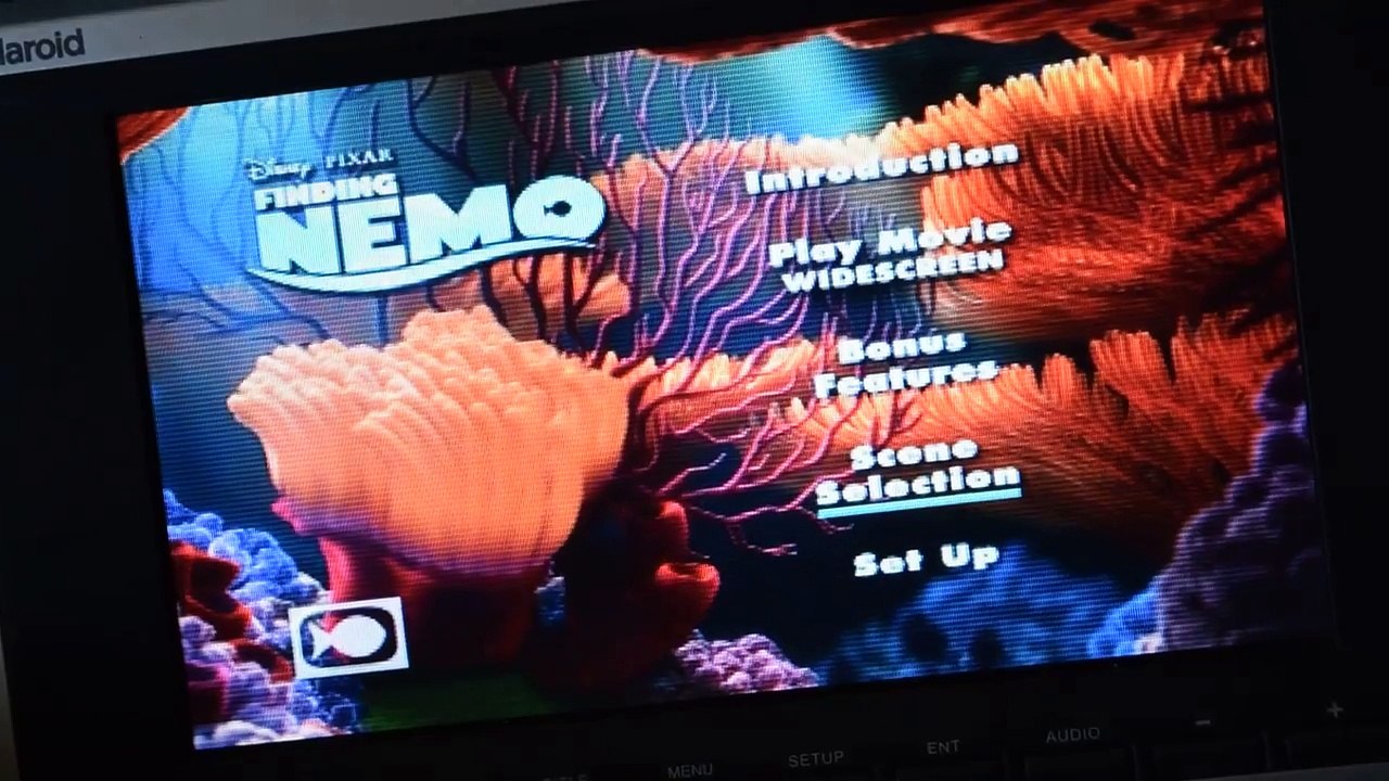 FINDING NEMO DISNEY PIXAR DVD MENU WALKTHROUGH KIDS MOVIE OPENING GUIDE ...