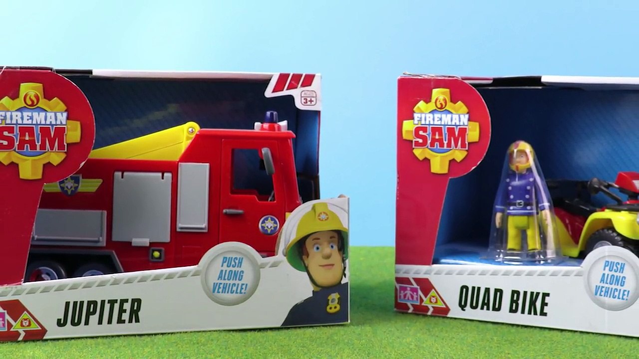 Fireman Sam Toys Unboxing Jupiter the Fire Engine & Mercury the Quad ...