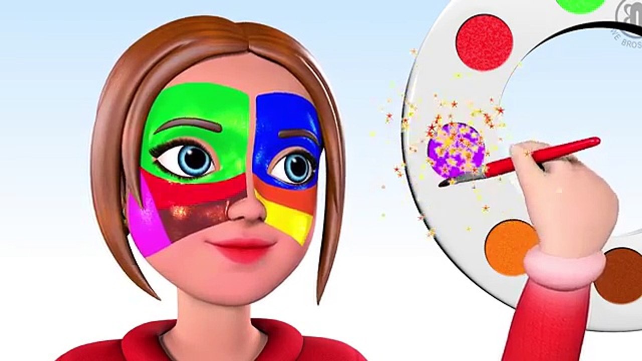 Baby Mom Body Paint Learn colors with Simple Animation for Kids – Видео ...