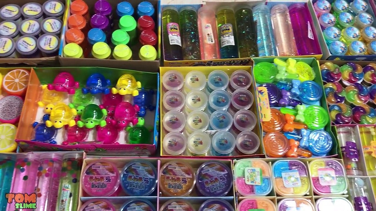 Mixing Store Bought Slime into Glossy Slime | Most Satisfying Slime ...