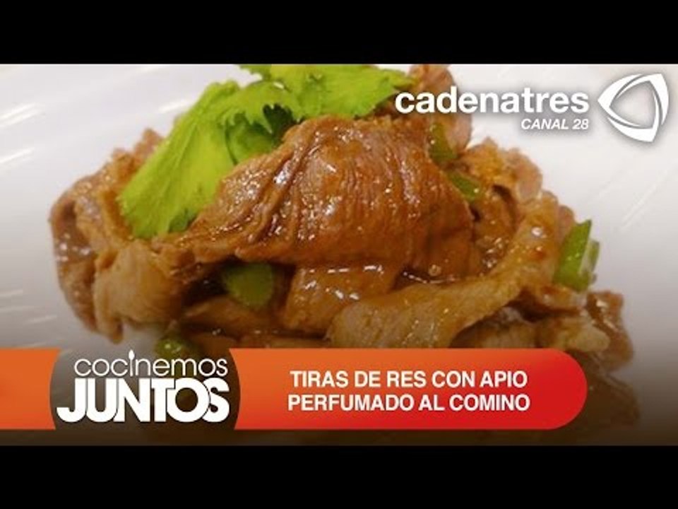 ¿Cómo preparar tiras de res con apio perfumado al comino? - Vídeo ...
