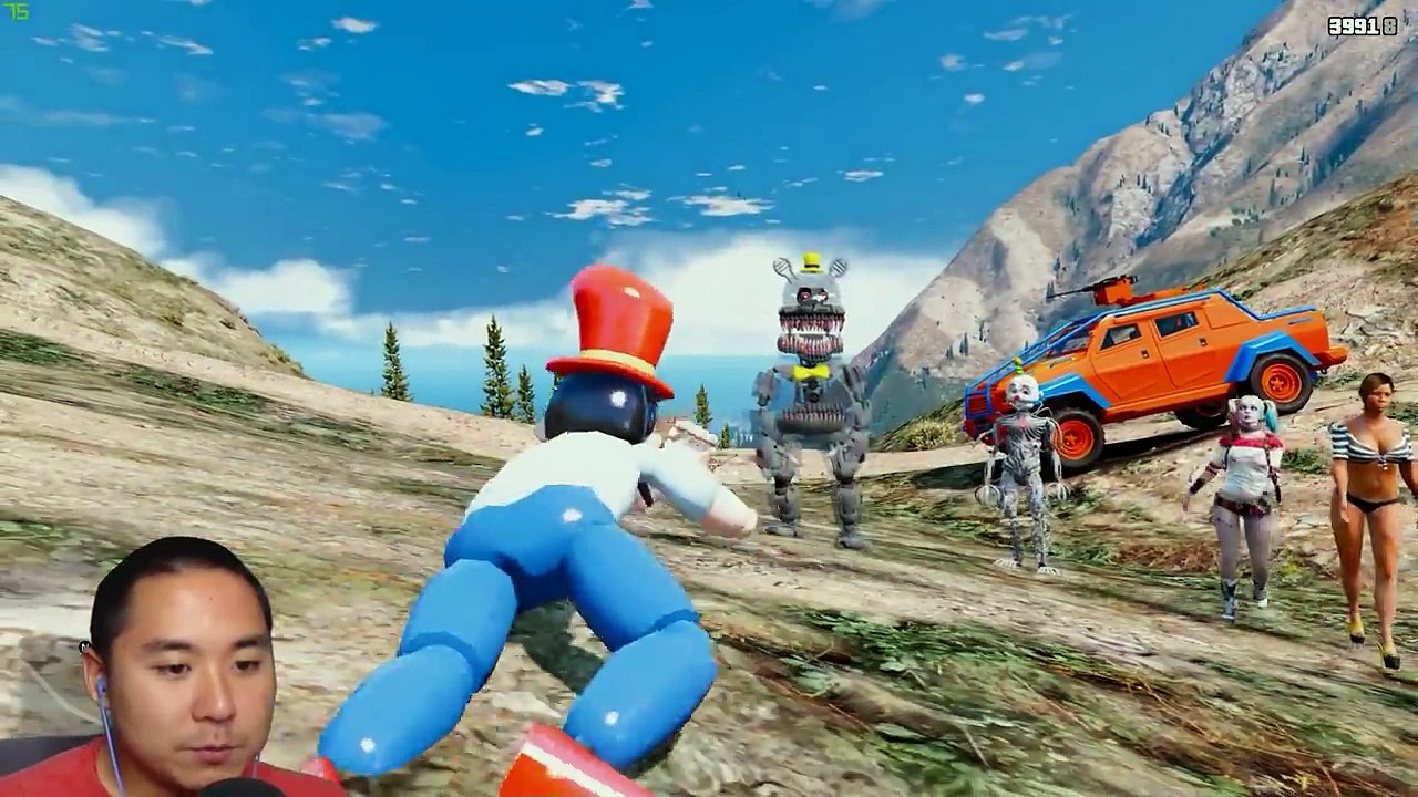 REDHATTER & ANIMATRONICS vs GIANT INDOMINUS T-REX! (GTA 5 Mods FNAF ...