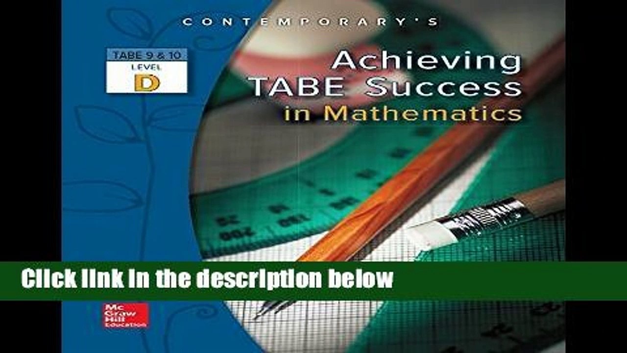 D.O.W.N.L.O.A.D [P.D.F] Achieving Tabe Success in Mathematics, Level D ...