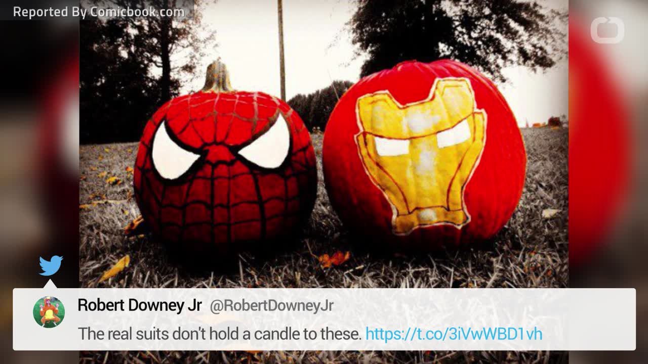 Robert Downey Jr. Celebrates Halloween With Marvel-Themed Pumpkins ...