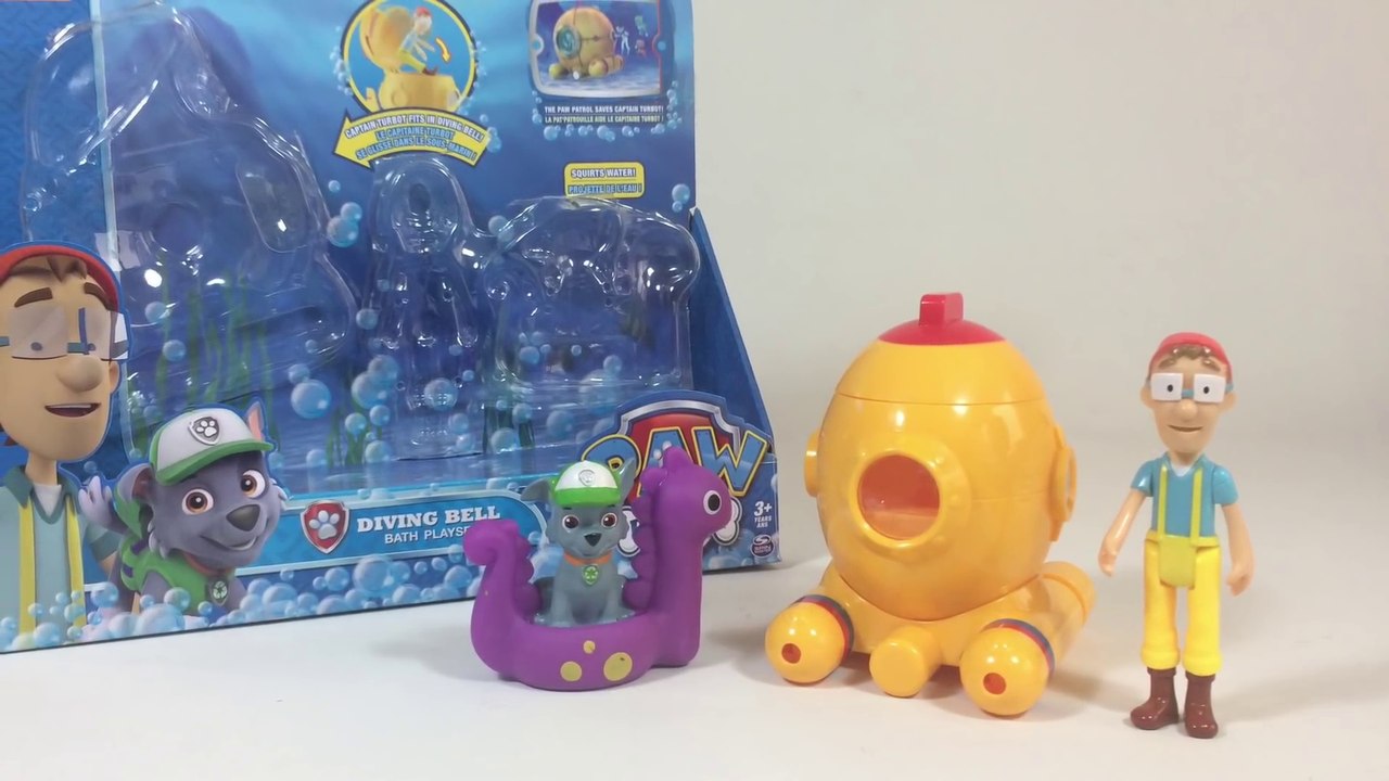 Paw Patrol Diving Bell Bath Playset Captain Turbot Rocky - Unboxing ...