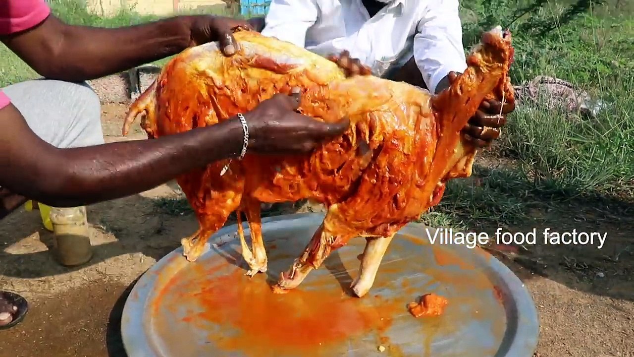 Full GOAT!!! Grilled Goat cook in different way - My daddy Arumugam ...