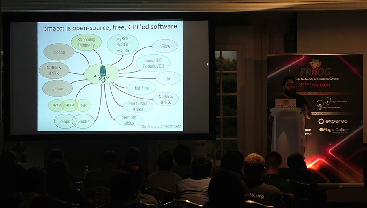 FRNOG 31 - Paolo Lucente (pmacct) : pmacct and network analytics - Vidéo Dailymotion