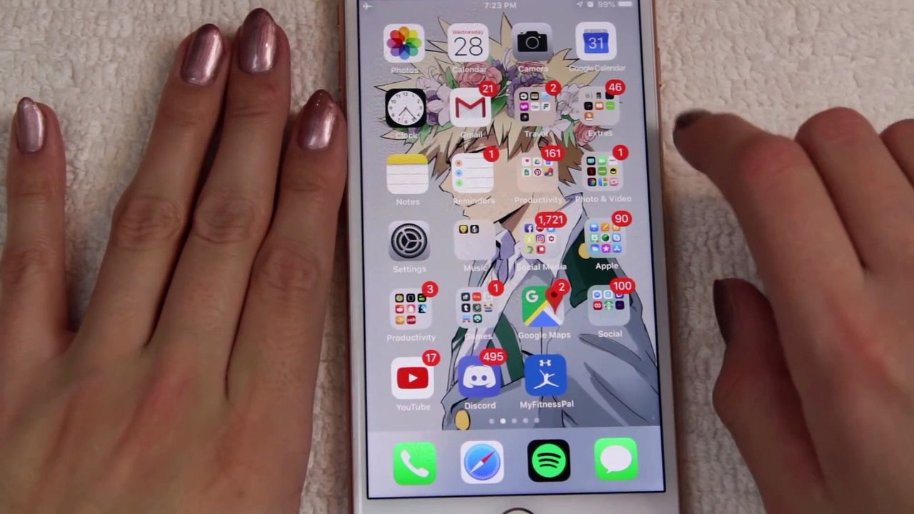 [Satisfying ASMR] Organizing my Phone Apps-What's on my iPhone 8 ...