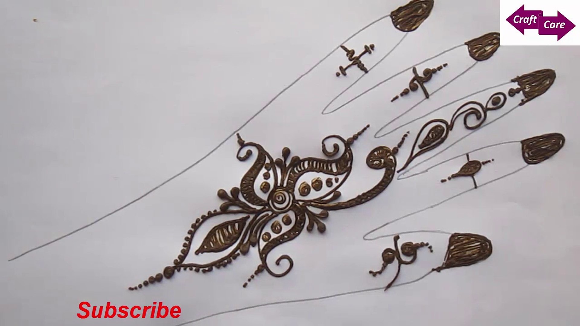 Simple Mehndi Designs On Paper