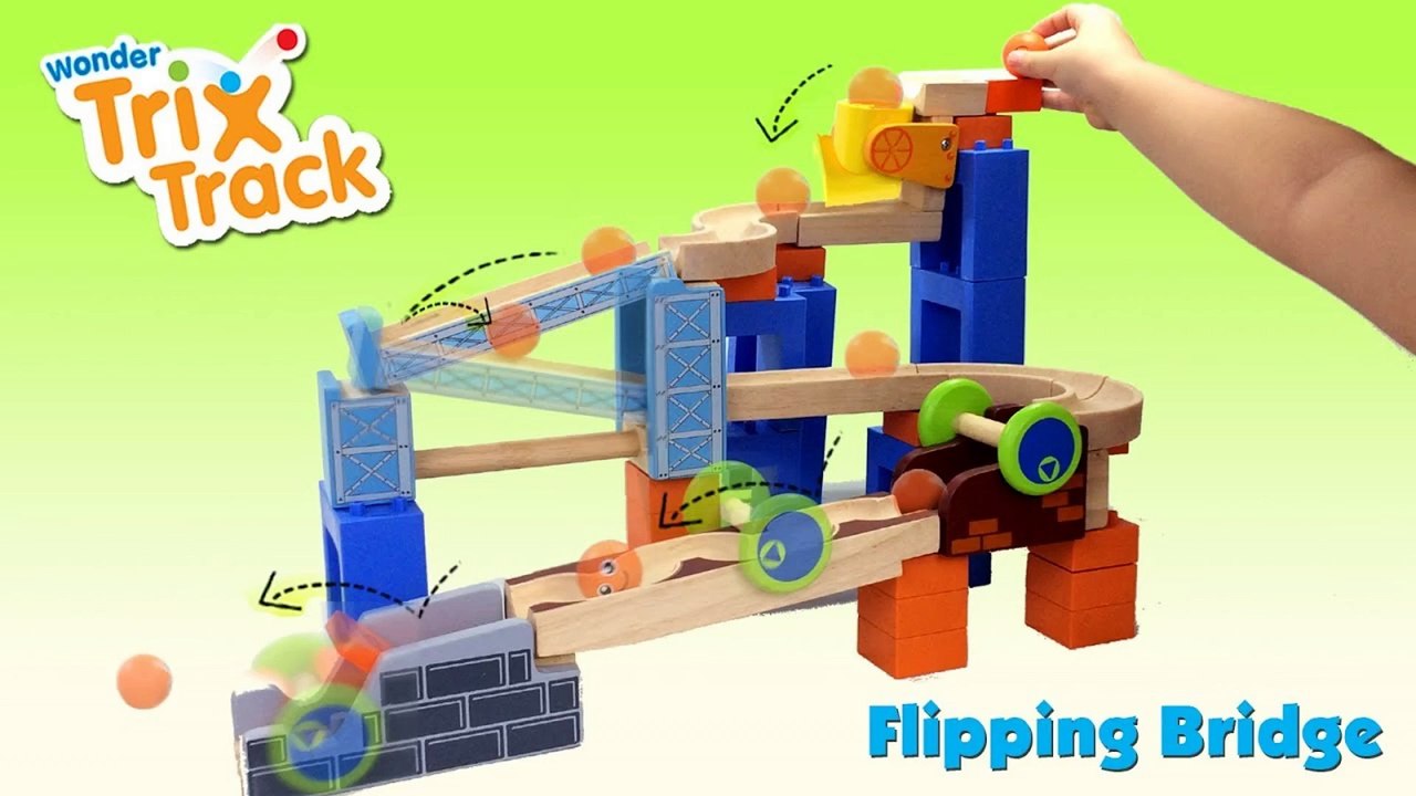 Trix Track Flipping Bridge Wooden Ball Run by Wonderworld WW-7018 ...
