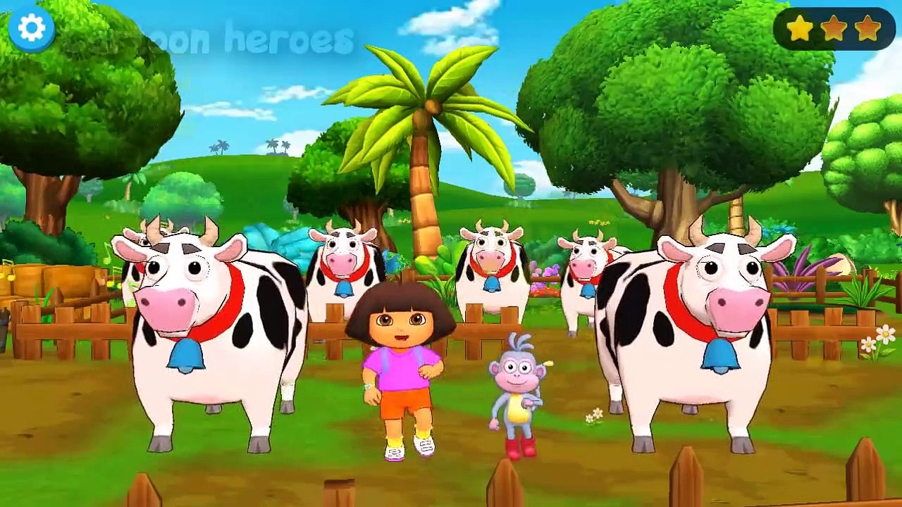 Dora the Explorer new series game as a cartoon Hi, Farm Animals - video ...