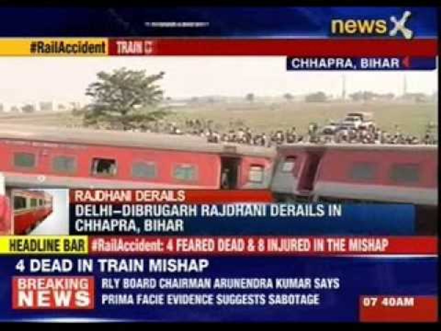 Rajdhani Express Accident Video
