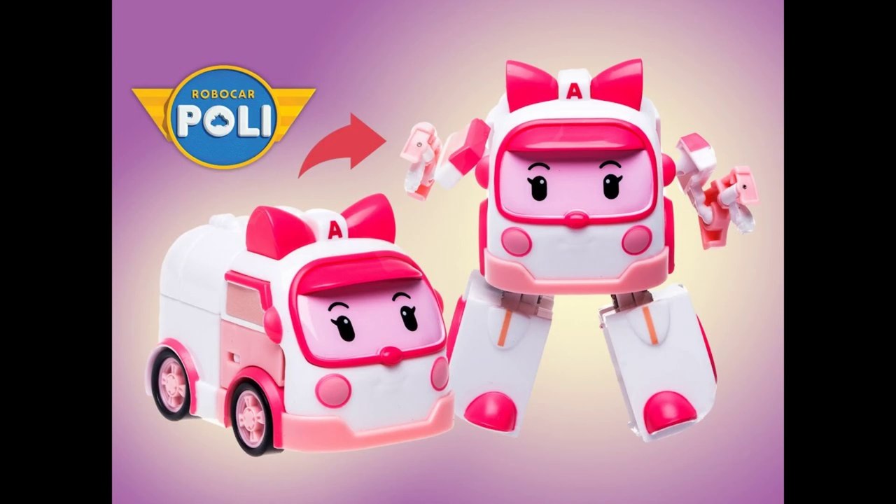 Robocar Poli Mini Transforming Amber Robot 로보카 폴리 엠버 - Unboxing Demo ...