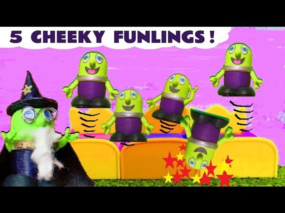 Funny Funlings Nursery Rhyme 5 Cheeky Funlings Jumping on a Bed ...