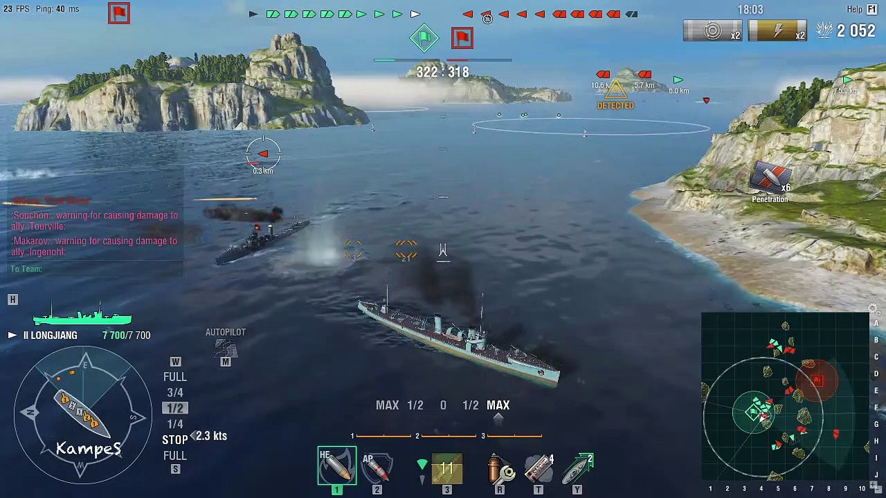 LONGJIANG Tier II PAN ASIA Destroyer Warship Battle World Of Warships ...