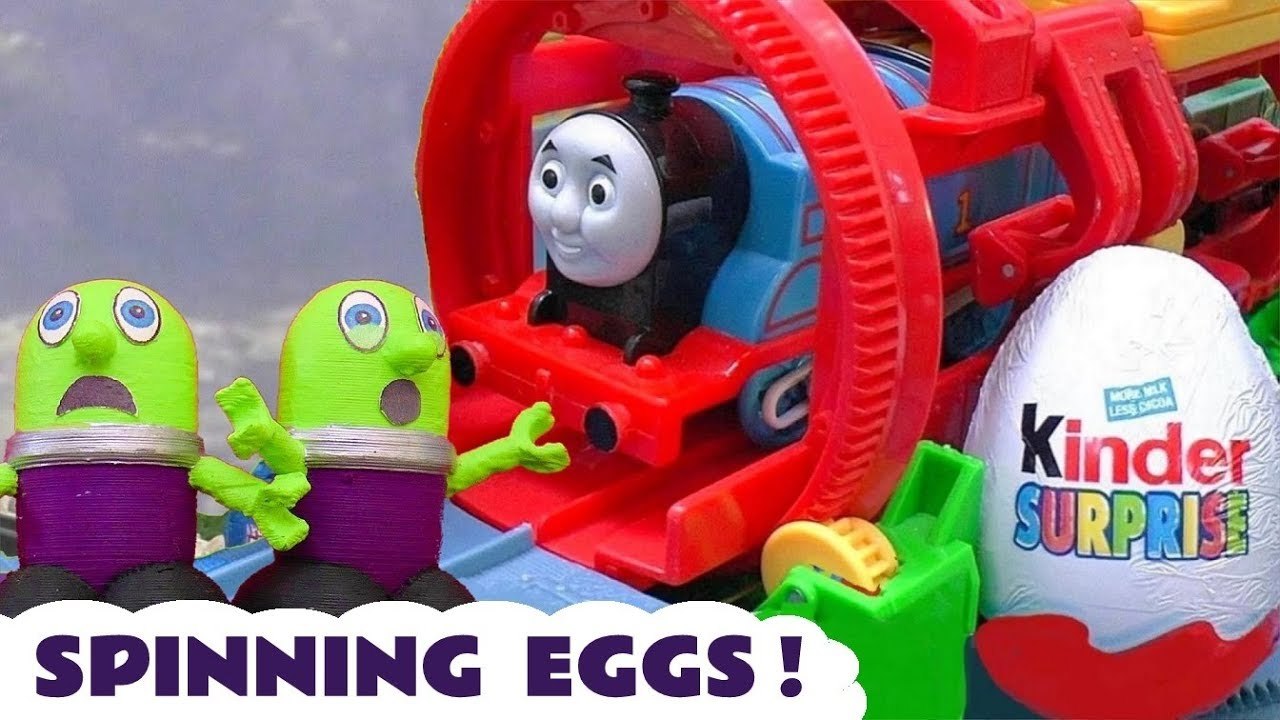 Thomas and Friends and the Funny Funlings Spinning Surprise Eggs ...