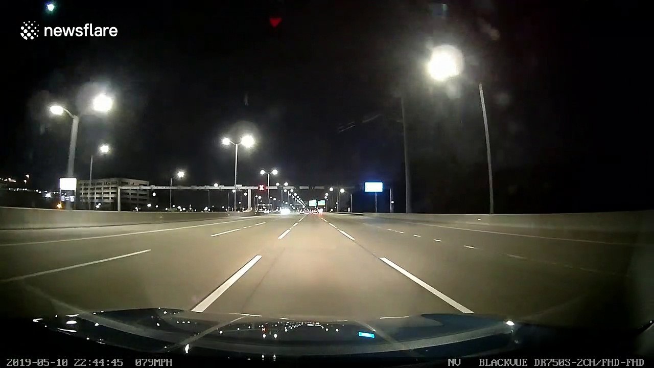 Dash cam footage catches glaring meteor flying across the sky in ...