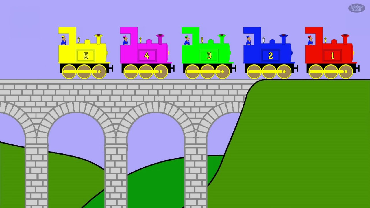 Five Trains | NURSERY RHYME | RainbowRabbit | (Official Video) - video ...