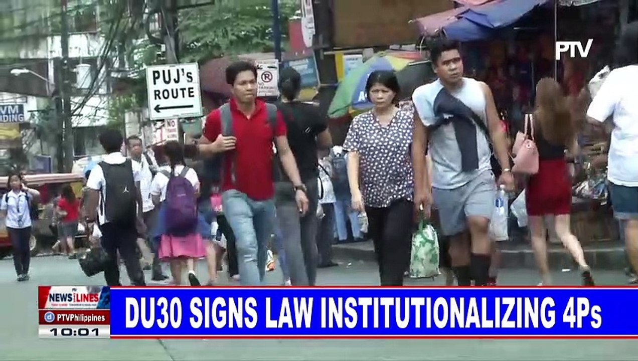 Du30 signs law institutionalizng 4Ps - video Dailymotion