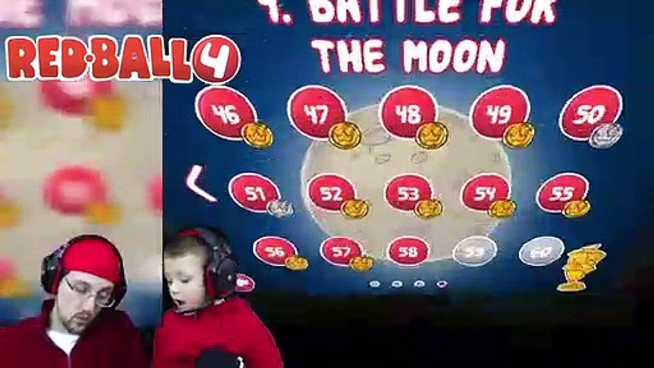 Chase & Dad play REDBALL 4! Battle for the Moon BOSS BATTLE! Levels 56 ...