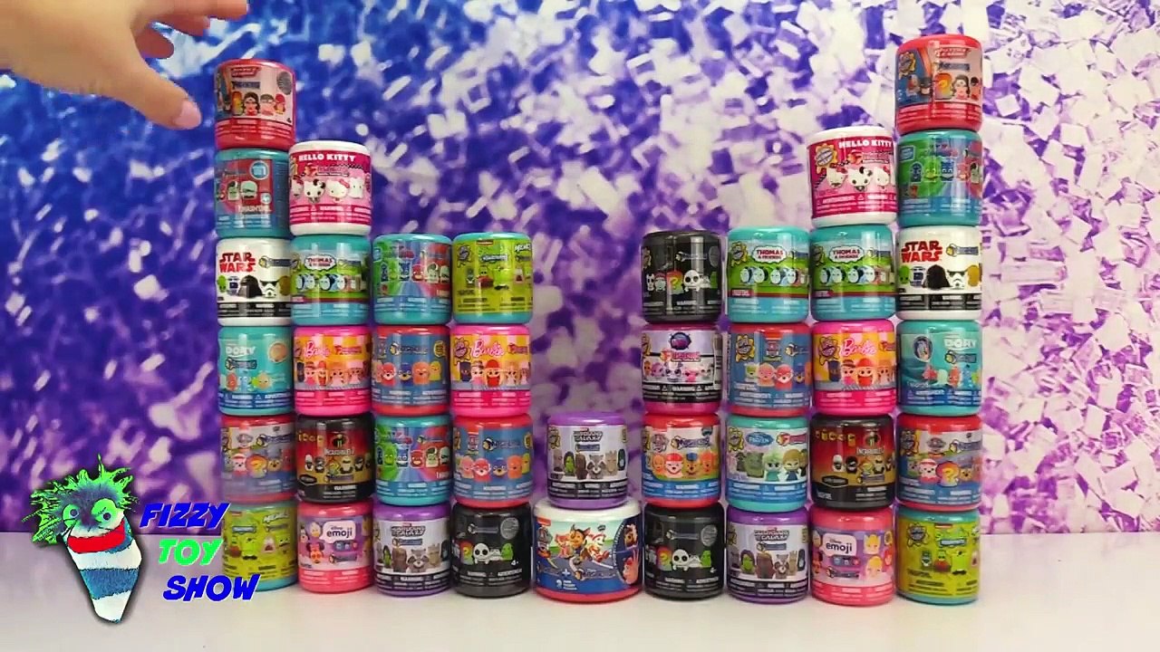 Fizzy and Phoebe Open 40 Squishy Mashems Disney PJ Masks Paw Patrol ...