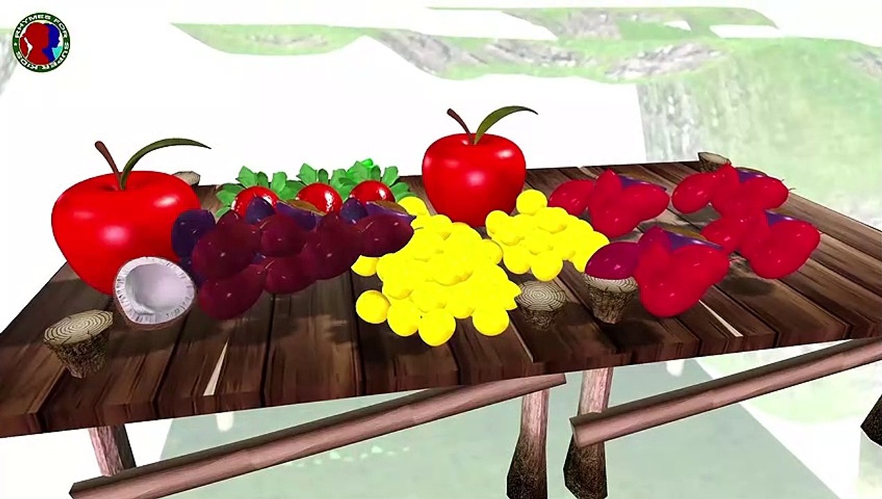 Learn Colors With Fruits And Cows For Childrens ## || green yellow pink ...