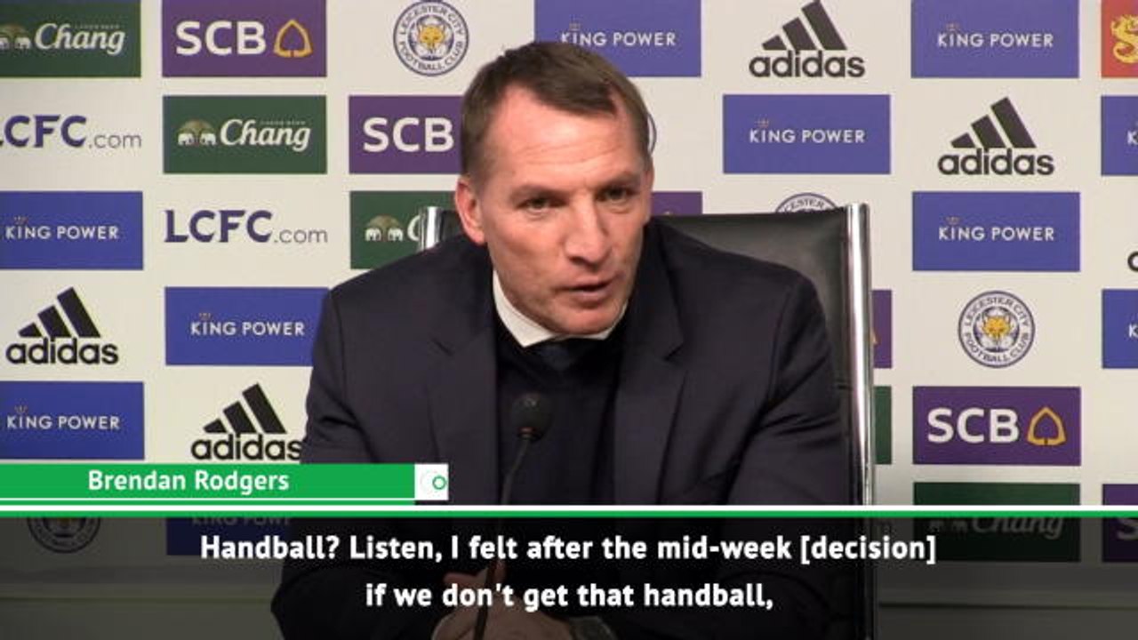Rodgers critical of pivotal handball VAR decision in clash with Chelsea ...