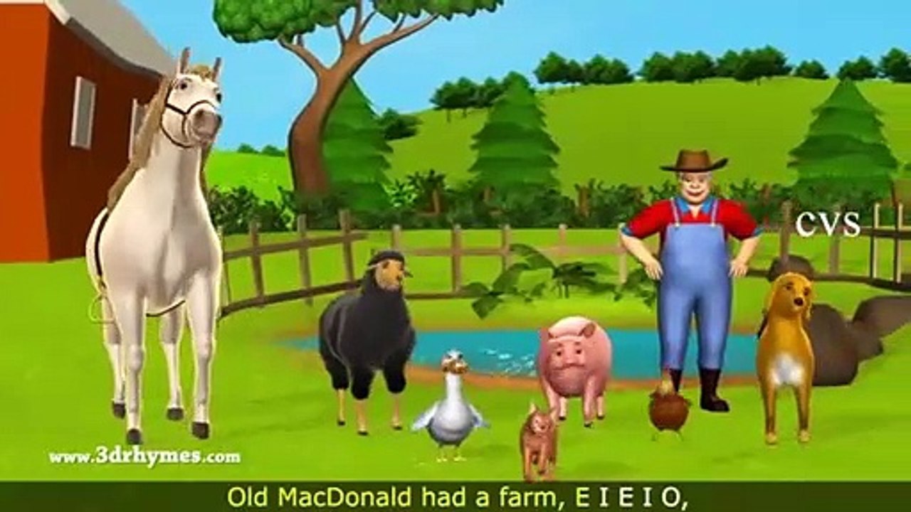Old MacDonald Had A Farm - 3D Animation English Nursery Rhymes & Songs ...