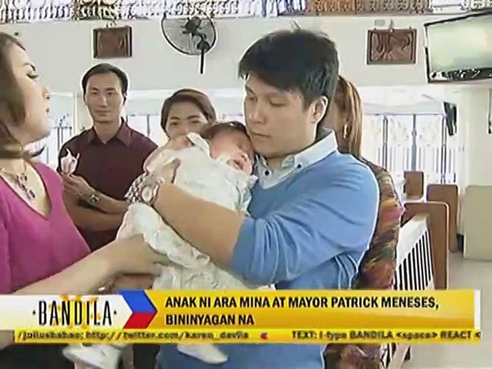 Anak ni Ara Mina at Mayor Patrick Meneses, bininyagan na - video ...