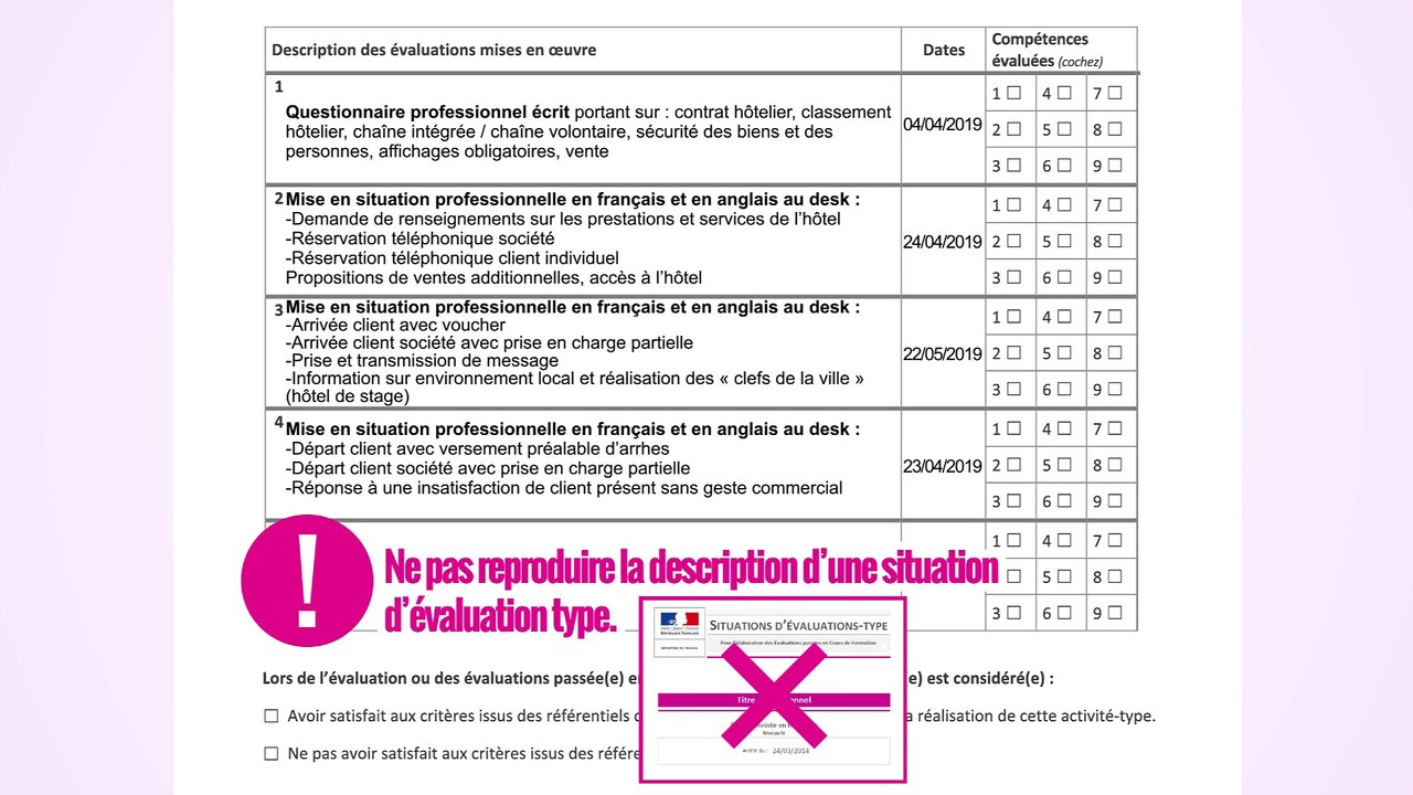 Titres professionnels | Guide utilisation du livret des évaluations ...