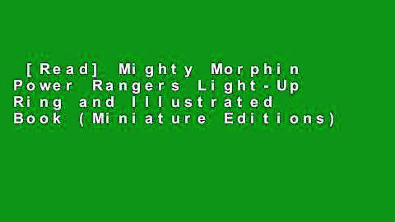 [Read] Mighty Morphin Power Rangers Light-Up Ring and Illustrated Book ...