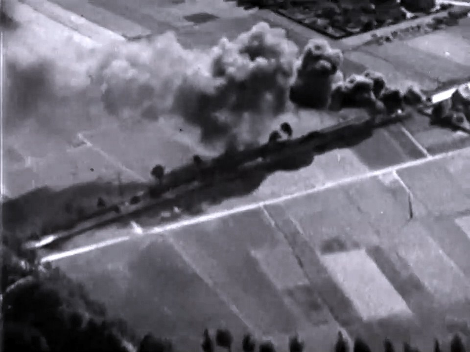 8th Fighter Command , 353rd Fighter Group strafing of motor vehicle ...