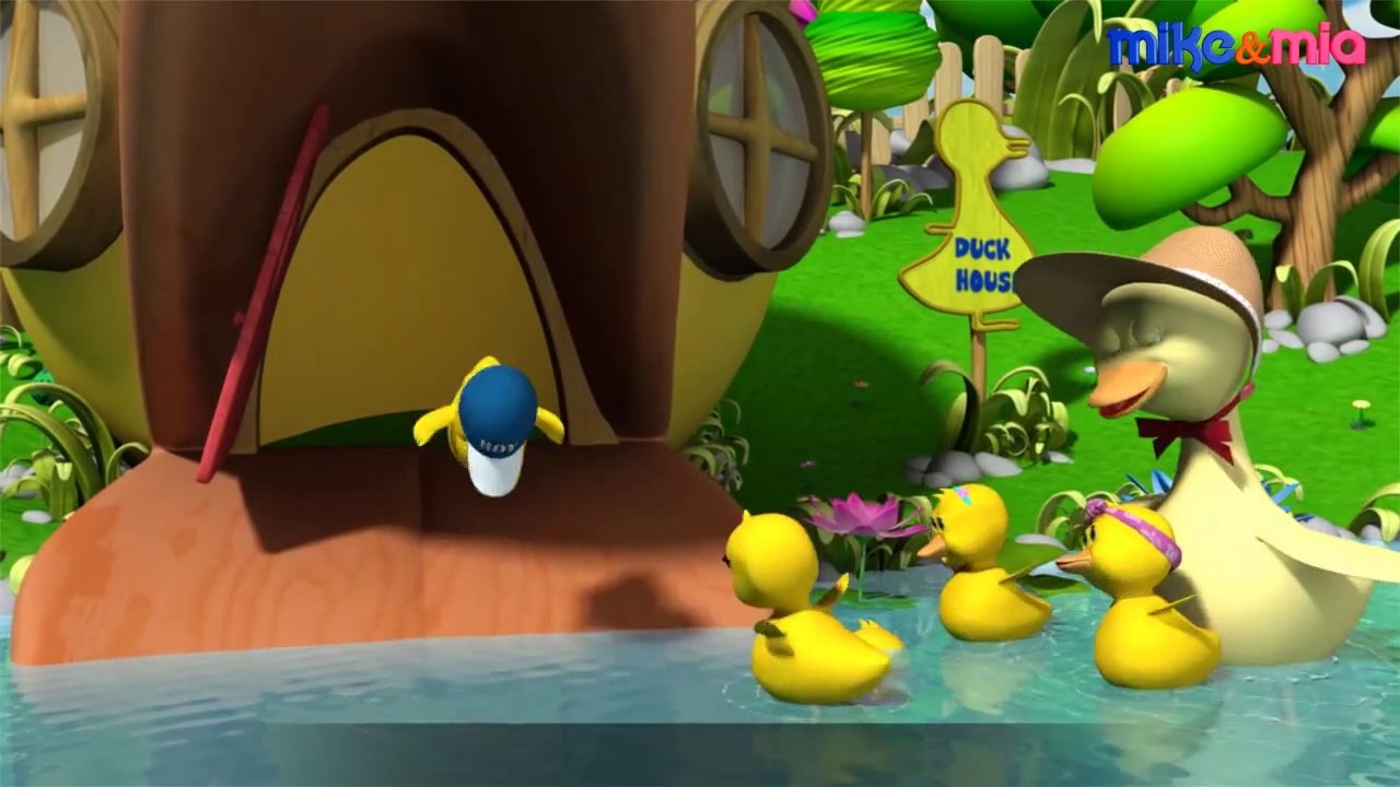 Five Little Ducks Went Out One Day Rhyme with Lyrics | HD Nursery ...