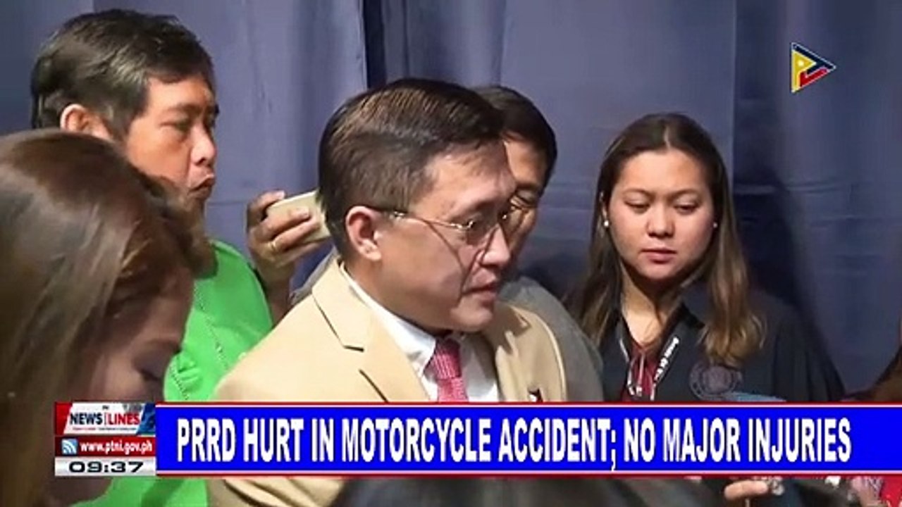 PRRD hurt in motorcycle accident; no major injuries - video Dailymotion