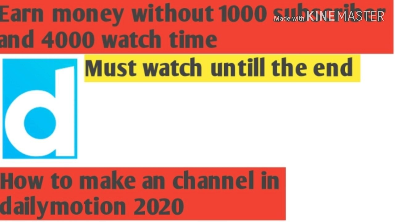 how to create a channel on dailymotion 2020 - video Dailymotion