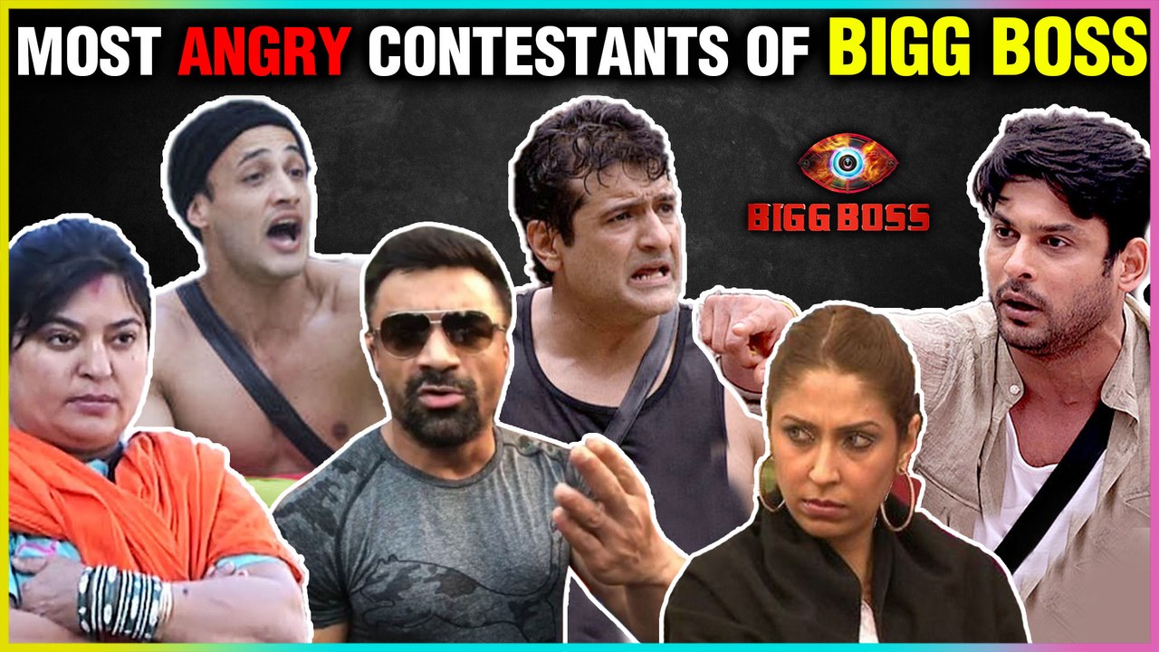 Most ANGRY Contestant Of Bigg Boss History Siddharth Shukla, Asim Riaz ...