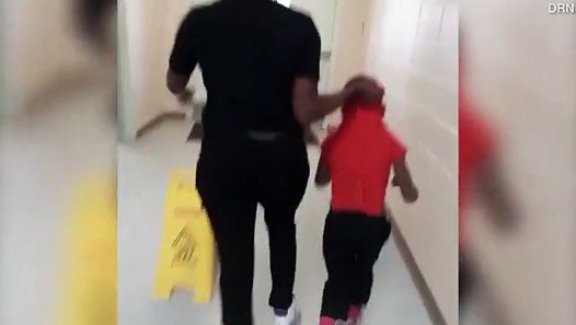 Horrifying moment mother repeatedly whips son at elementary school ...
