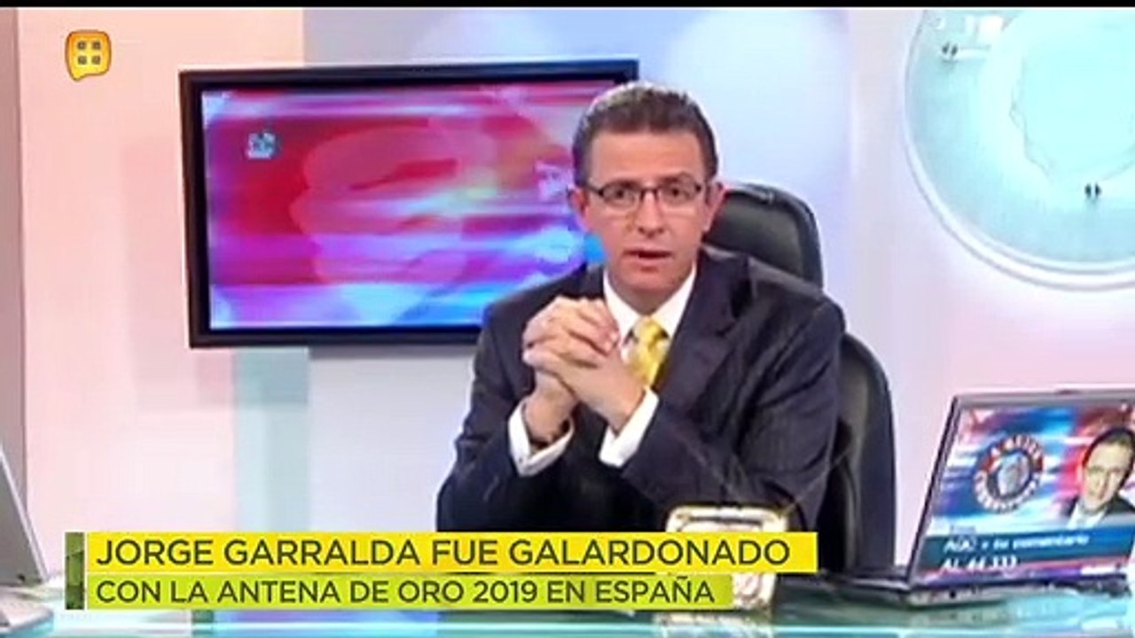 ¡QUÉ ORGULLO! Jorge Garralda fue galardonado con la Antena de Oro 2019 ...