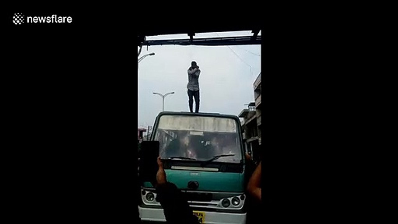 Locals force bus drivers to do squats atop bus for 'rash driving' in ...