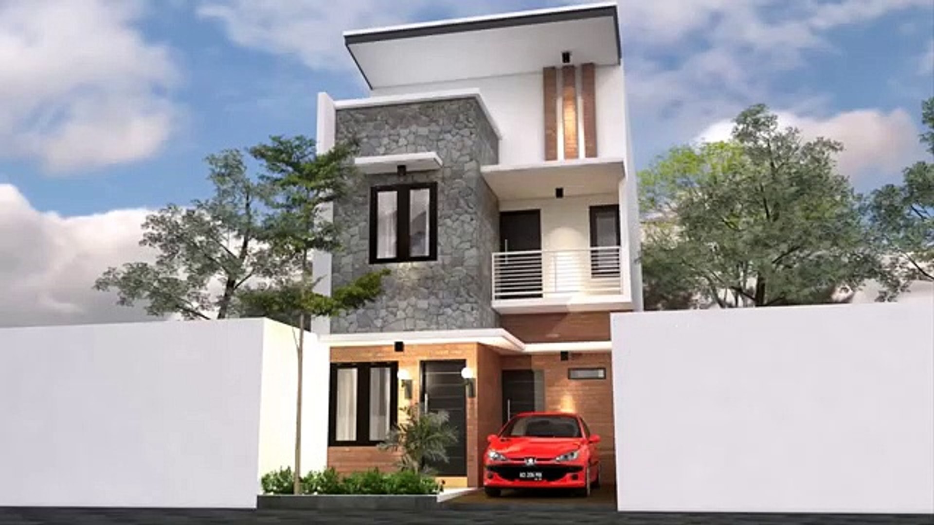 2 Storey House Design With Floor Plan 3d